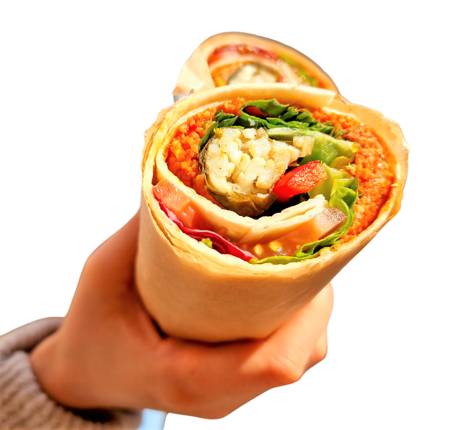 Wrap mit Grillgemüse & Hummusdip