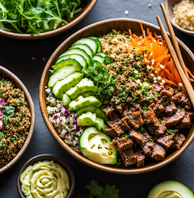 Spicy Beef Poke Bowl