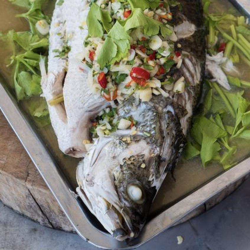 Cooked Whole Baby Barramundi (650-750g)