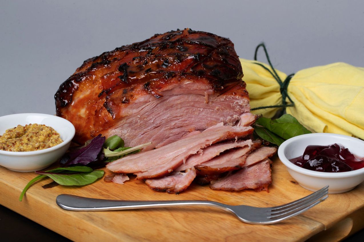 Honey baked ham, redcurrant jelly & mustard